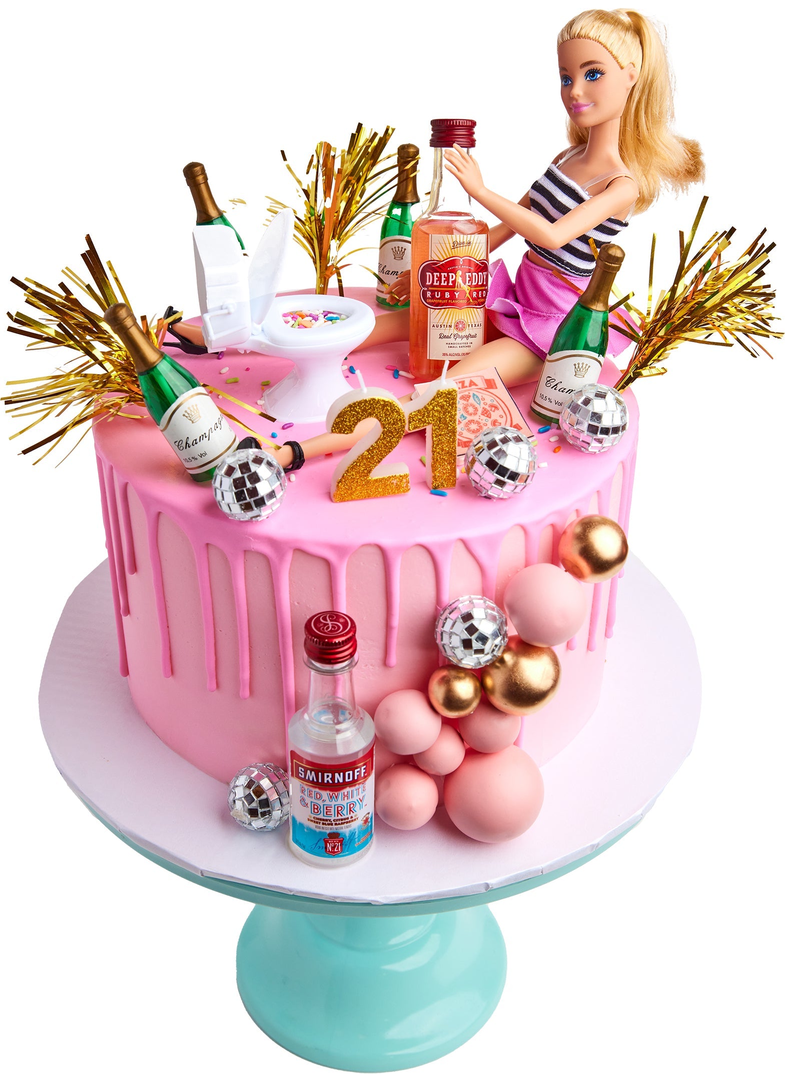 Drunk Barbie Drip Cake – SugarHi Boca